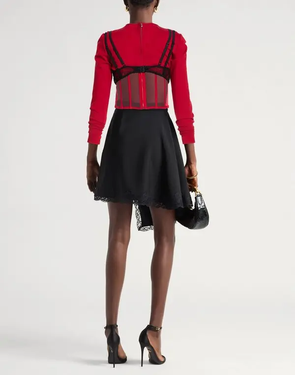 Dolce & Gabbana Spliced Lace Crop Top