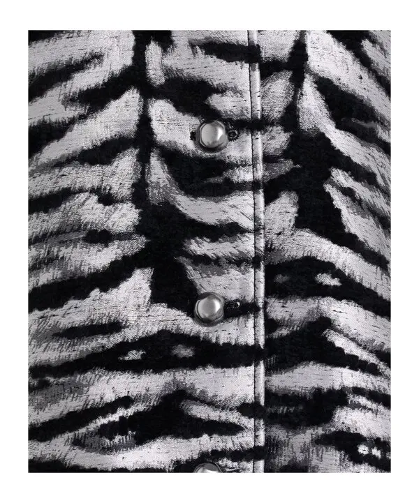 Dolce & Gabbana Zebra Jacquard 3/4 Sleeve Coat