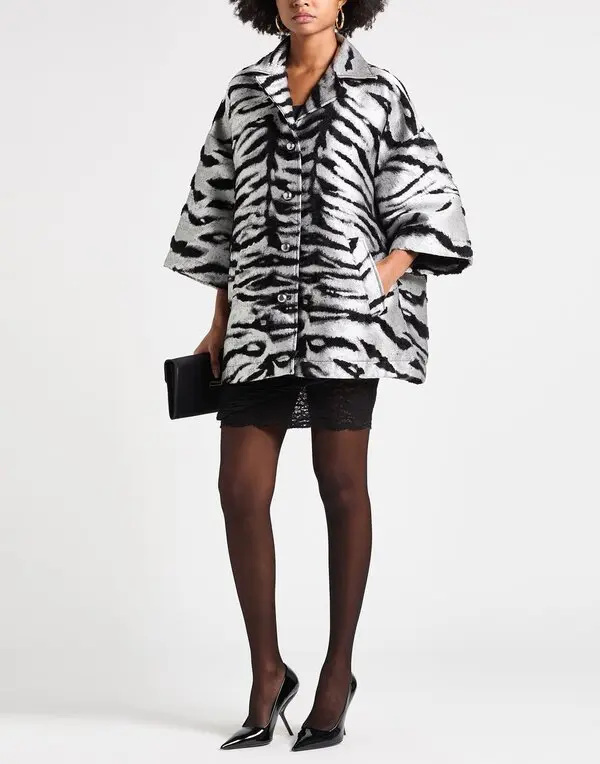 Dolce & Gabbana Zebra Jacquard 3/4 Sleeve Coat