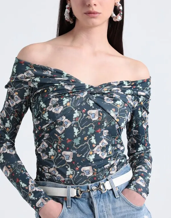 Isabel Marant Étoile Off-the-shoulder Floral Print Long Sleeve Top