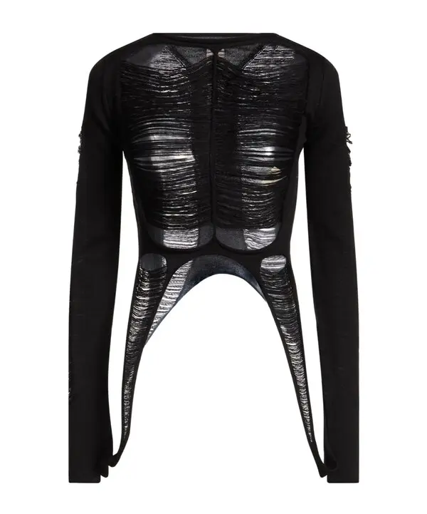 Rick Owens Wool Cropped Knit Top