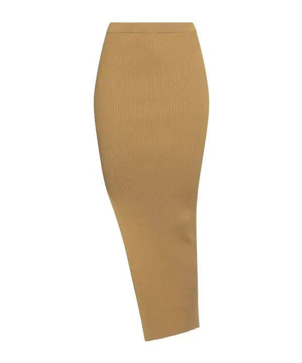 Rick Owens Solid Color Knit Midi Skirt