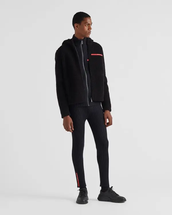 Prada Ribbed Knit Wool Leggings