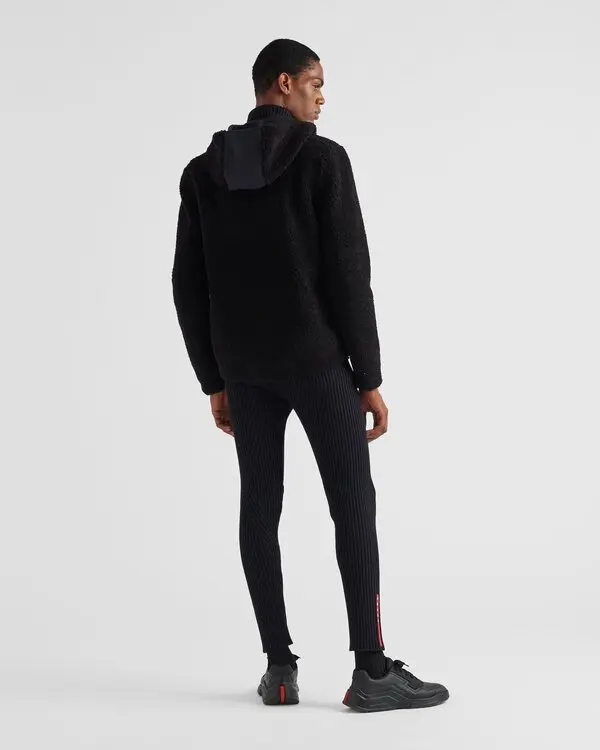 Prada Ribbed Knit Wool Leggings