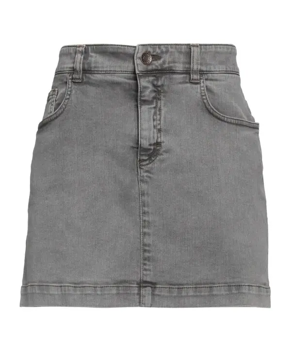 Dolce & Gabbana Stretch Denim Pencil Skirt - Gray