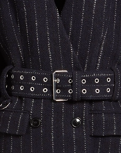 Isabel Marant Étoile Striped Belted Double-breasted Coat