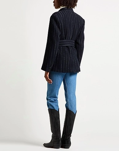 Isabel Marant Étoile Striped Belted Double-breasted Coat