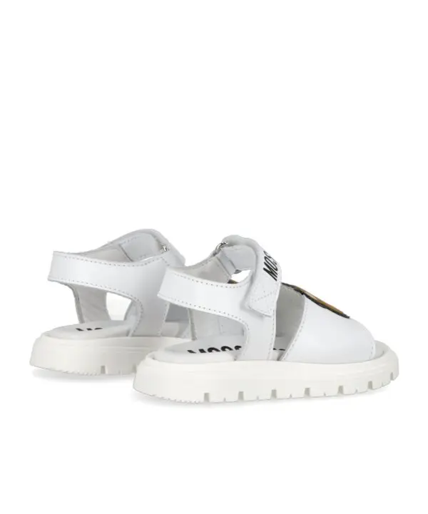 Moschino Round Toe Sandals With Bear Embellishment