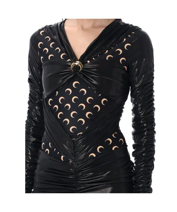 MARINE SERRE Pleated Dress