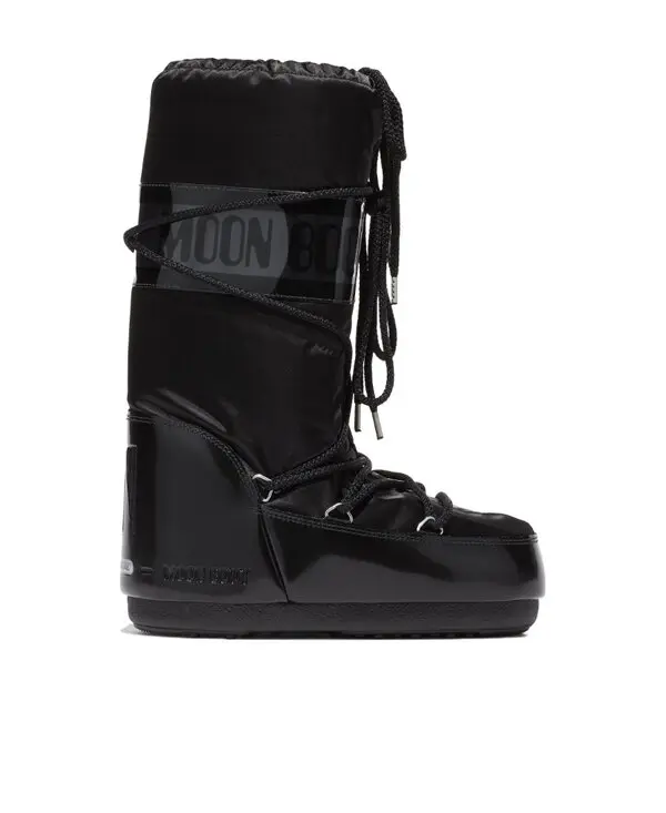 Moon Boot Short Lace-up Snow Boots - Black