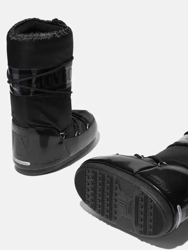 Moon Boot Short Lace-up Snow Boots - Black