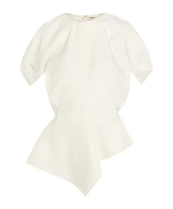 Khaite Solid Linen And Silk-blend Top