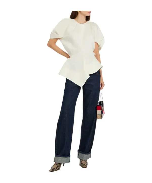 Khaite Solid Linen And Silk-blend Top