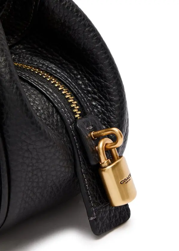 COACH Grained Leather Shoulder Bag