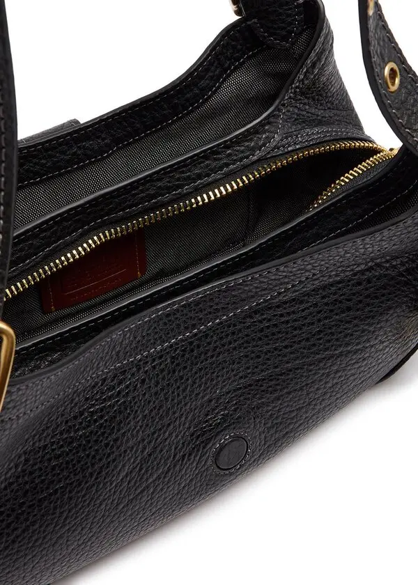 COACH Grained Leather Shoulder Bag