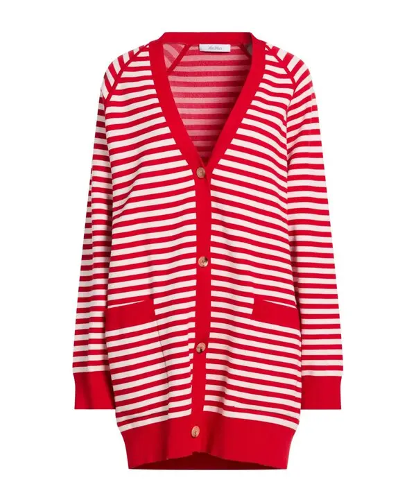 Max Mara Striped Knit Sweater - Red