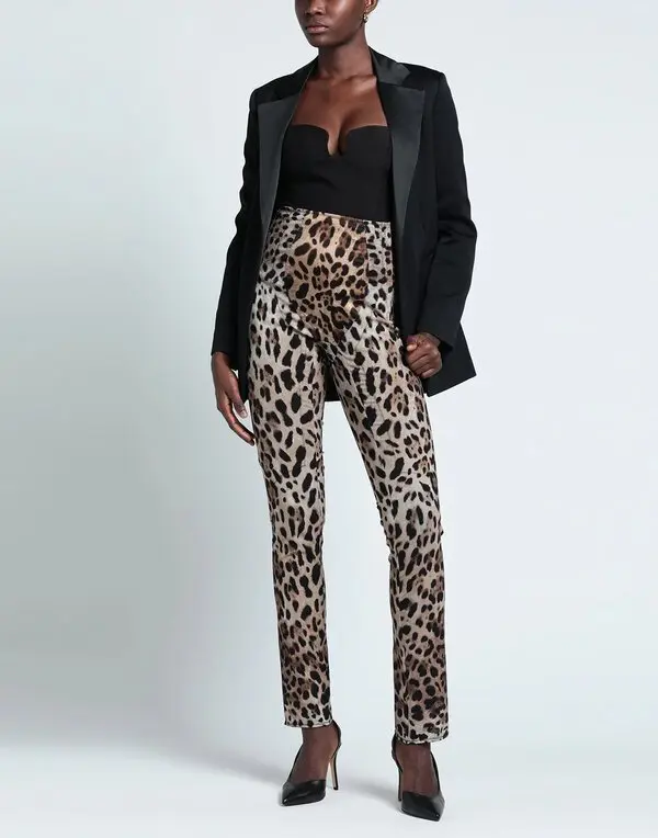 Dolce & Gabbana Leopard Print Casual Trousers