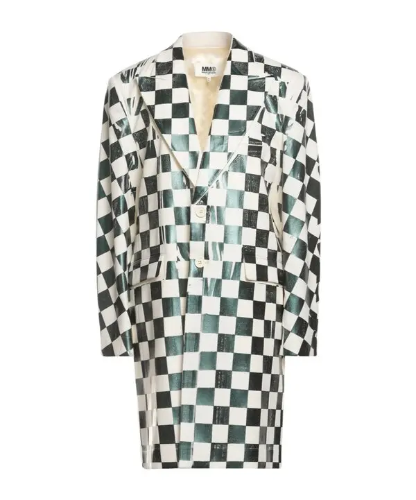 MAISON MARGIELA Checked Metallic Long Sleeve Jacket