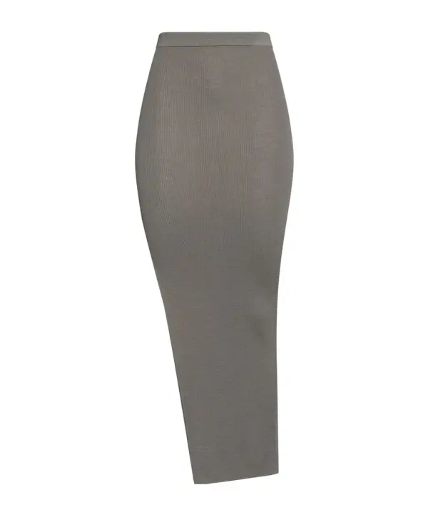 Rick Owens Simple And Thin Side-slit Knitted Half Skirt