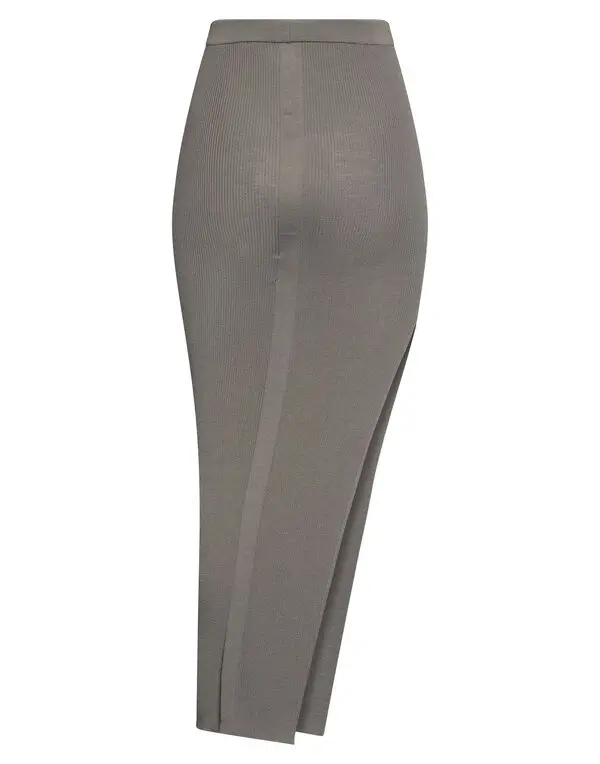Rick Owens Simple And Thin Side-slit Knitted Half Skirt