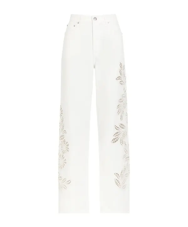 Rag & Bone Embroidered Straight-leg Jeans