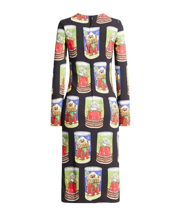 Dolce & Gabbana Fitted Printed Crepe Dress
