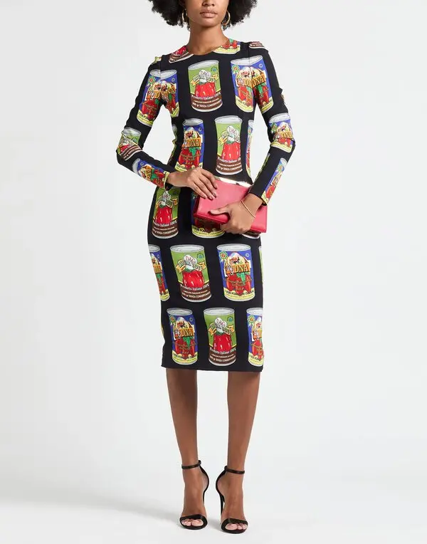 Dolce & Gabbana Fitted Printed Crepe Dress