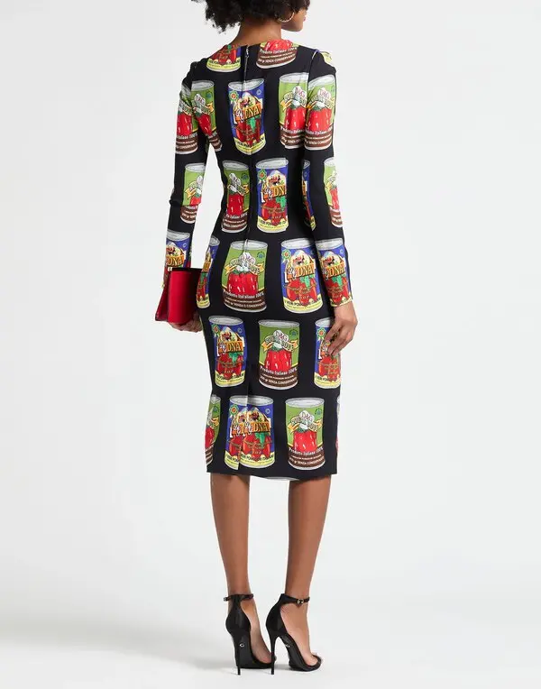 Dolce & Gabbana Fitted Printed Crepe Dress