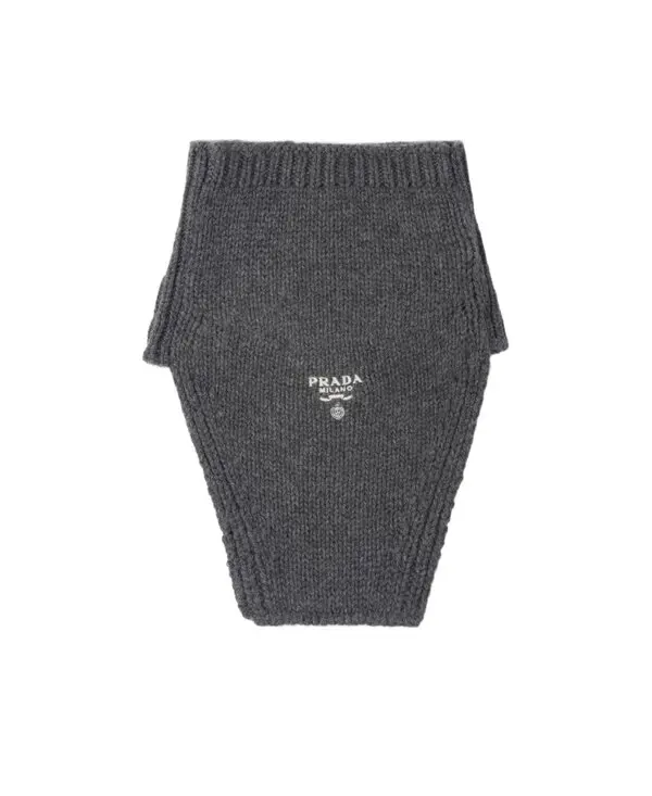 Prada Logo-embroidered Ribbed Neck Warmer