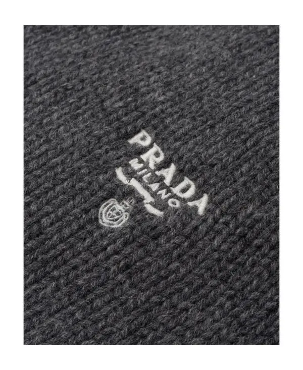 Prada Logo-embroidered Ribbed Neck Warmer