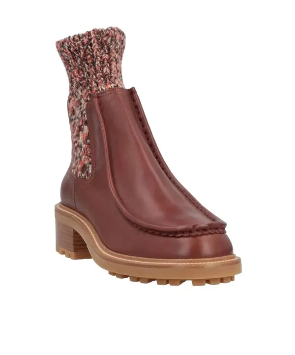 Chloé Multicolor Leather Ankle Boots