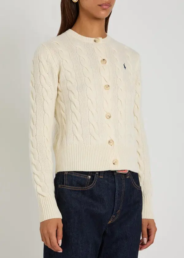 Polo Ralph Lauren Wool Cashmere Cardigan - White