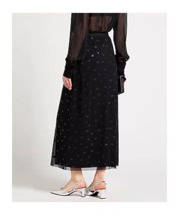 MAXCO. Max&co. Polka Dot Tulle Midi Skirt