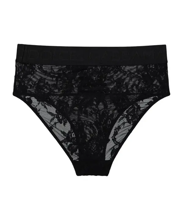 Dolce & Gabbana Solid Color Lace Underwear