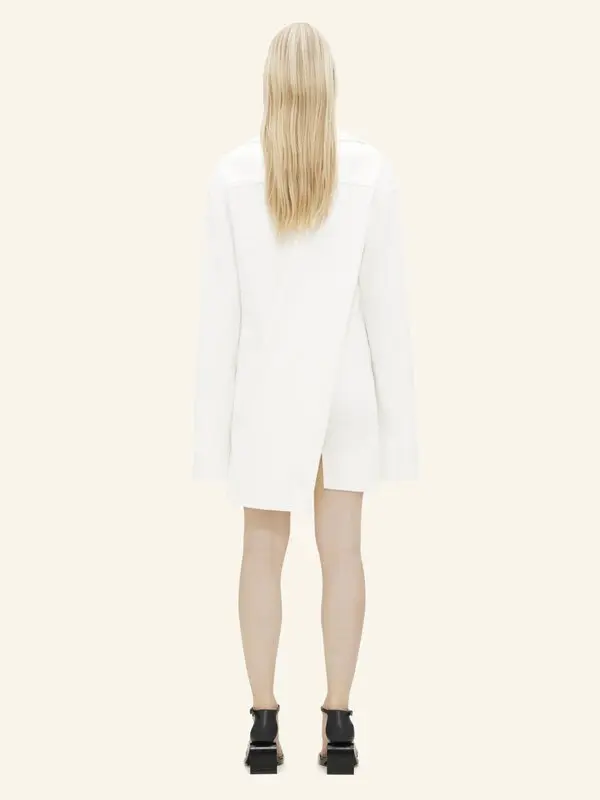 COURREGES Lapel Long-sleeved Dress