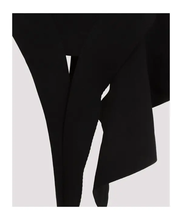 MUGLER Asymmetrical Knitted Mini Skirt