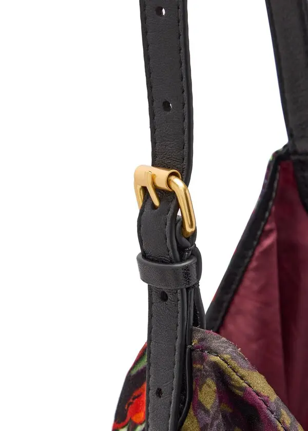 Dries Van Noten Scarf Large Leather And Satin Tote