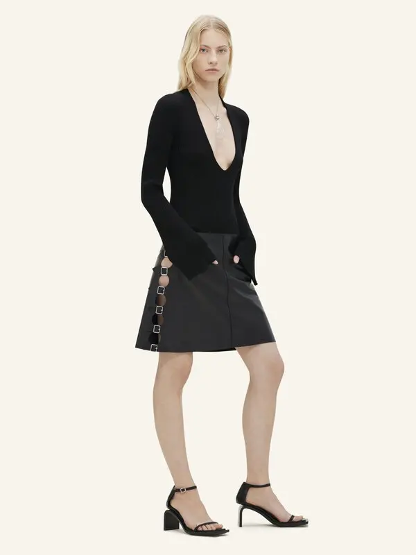 COURREGES Ribbed-knit Bodysuit