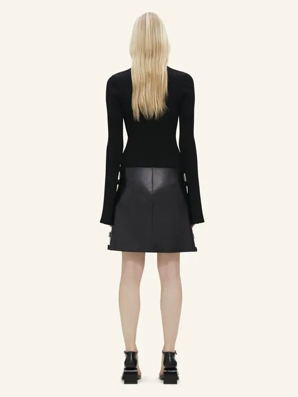 COURREGES Ribbed-knit Bodysuit