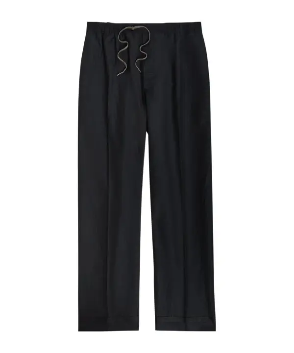 MAISON MARGIELA Straight-leg Cotton-blend Trousers - Black