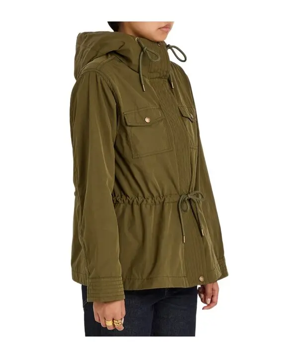 Moncler Waxed Poplin Parka Jacket