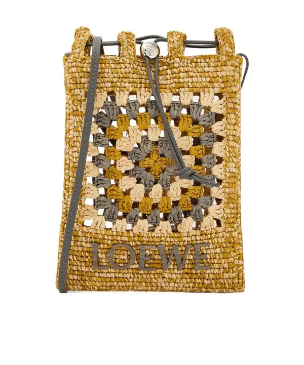 Loewe X Paula S Ibiza Raffia Cross-body Pouch