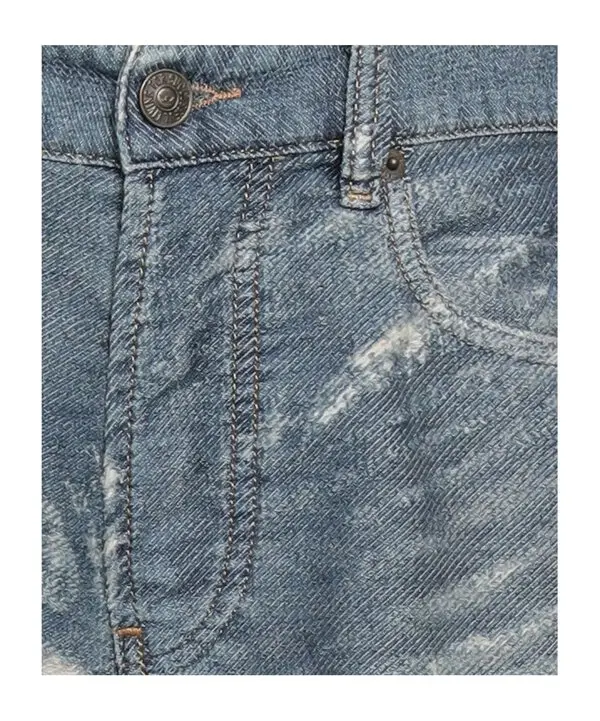 DIESEL® Wide-leg Jeans With Two-tone Denim And Zip Fastening - Gray