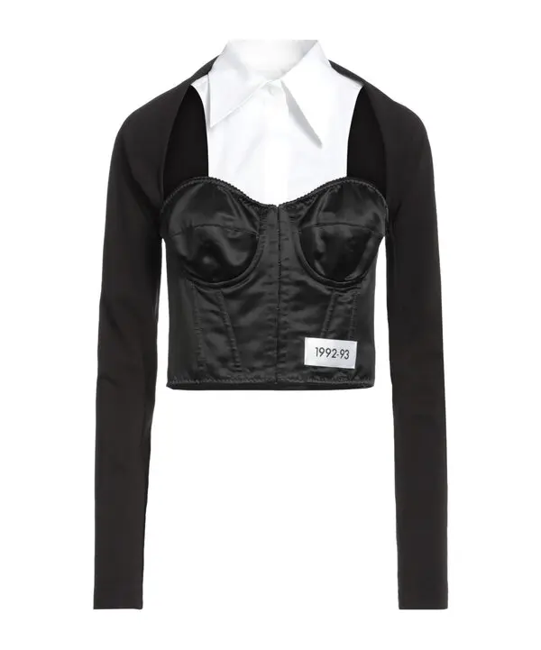 Dolce & Gabbana Two-tone Knitted Satin Top