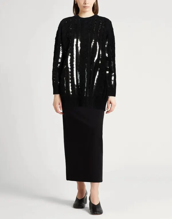 Max Mara Solid Color Sequin Sweater