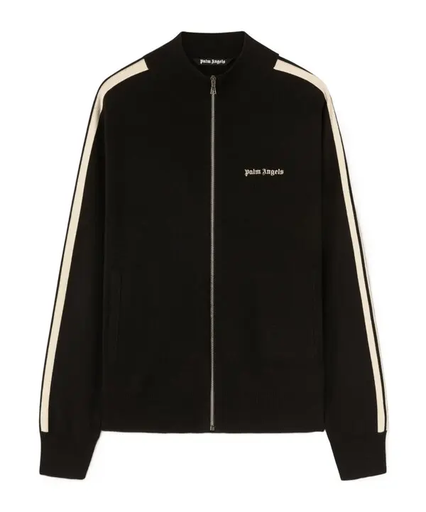 Palm Angels Logo Embroidered Zip-up Track Jacket
