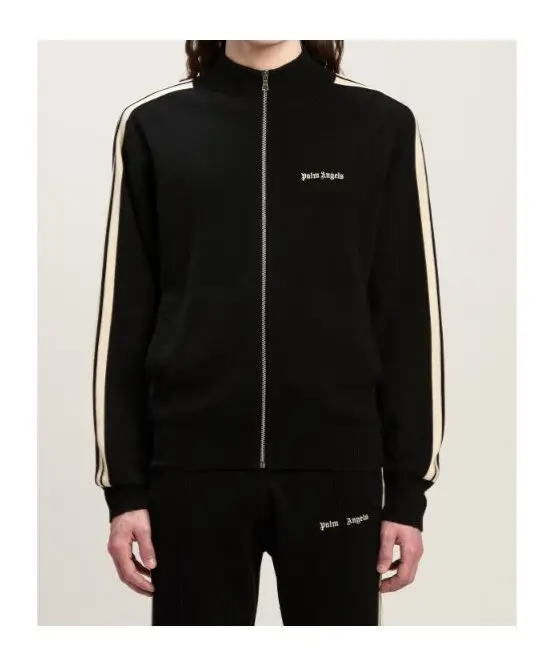 Palm Angels Logo Embroidered Zip-up Track Jacket
