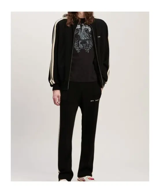 Palm Angels Logo Embroidered Zip-up Track Jacket