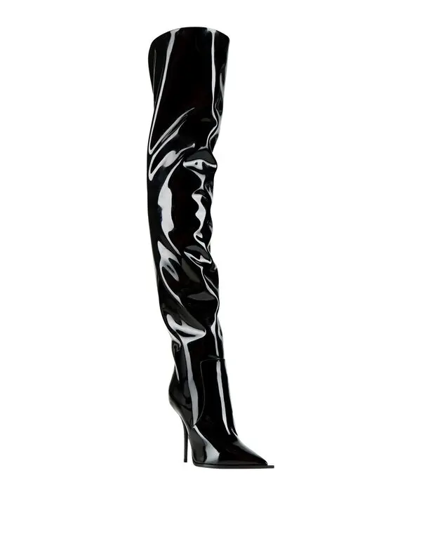 Dolce & Gabbana Over-the-knee Patent Leather High Heel Boots