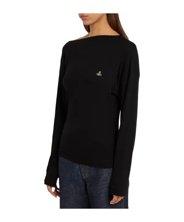 VIVIENNE WESTWOOD Asymmetric Long-sleeve Knit Top